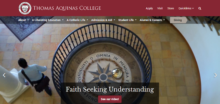 College Launches New Website | Thomas Aquinas College