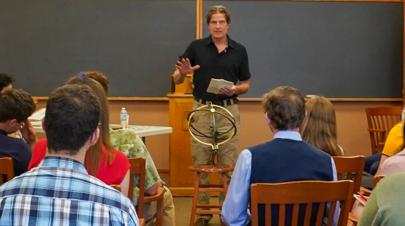 TAC Dad Tom VanDamme Demonstrates Celestial Motion for Students ...