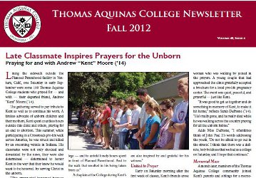 Fall 2012 | Thomas Aquinas College